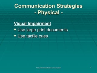 1.02 strategies that can improve communication | PPT