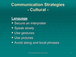 1.02 strategies that can improve communication | PPT
