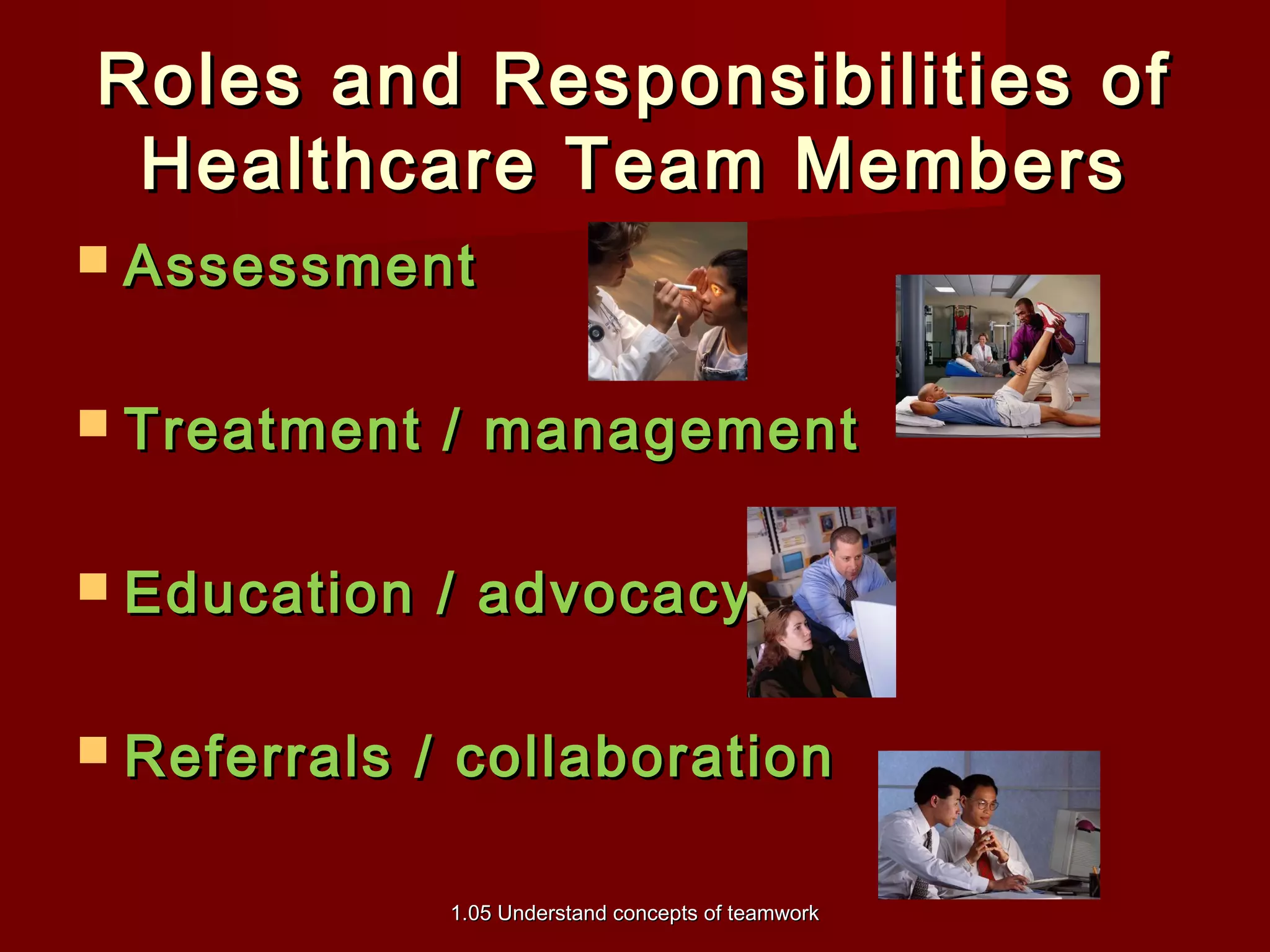1.05 effective healthcare teams | PPT