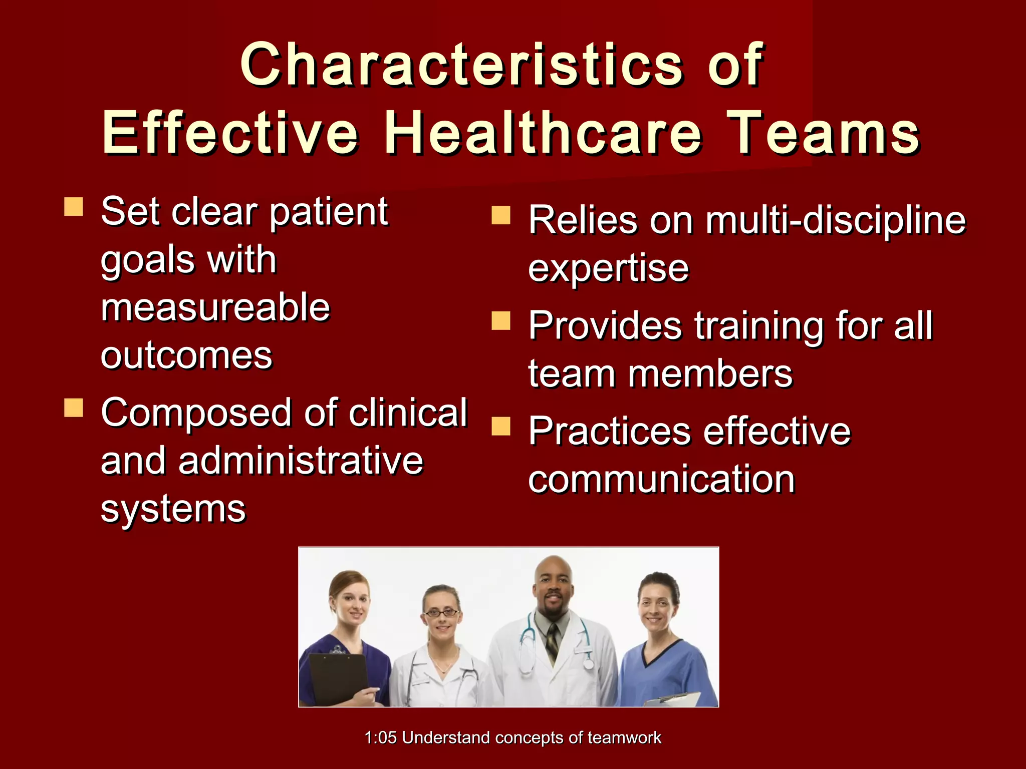 1.05 effective healthcare teams | PPT