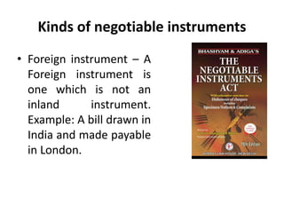 Negotiable Instruments Act - Legal Environment of Business - Business ...