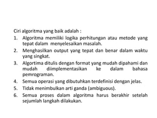 konsep & struktur algoritma | PPTX