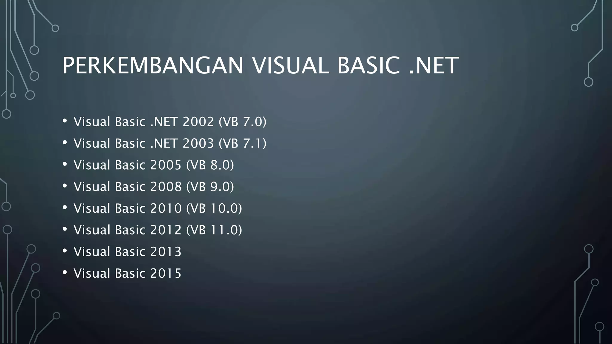 1. Pengenalan Visual Basic .Net - Pemrograman I | PPTX