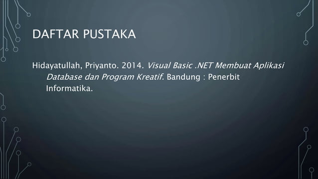 1. Pengenalan Visual Basic .Net - Pemrograman I | PPTX