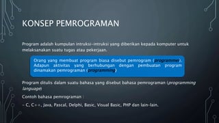 1. Pengenalan Visual Basic .Net - Pemrograman I | PPTX