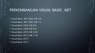 1. Pengenalan Visual Basic .Net - Pemrograman I | PPTX