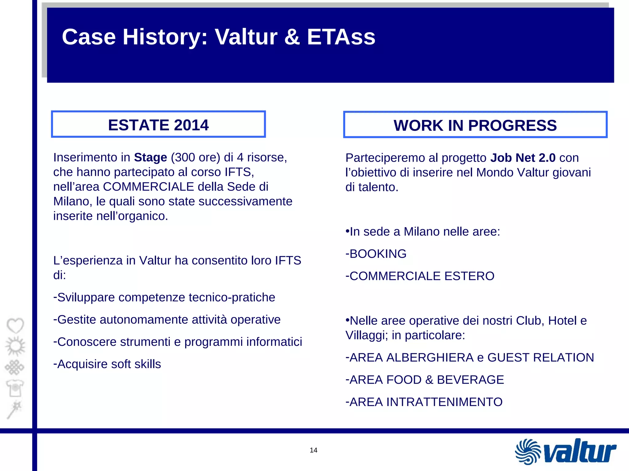 Quando turismo è cultura: il caso Valtur e le risorse umane, Workshop ...