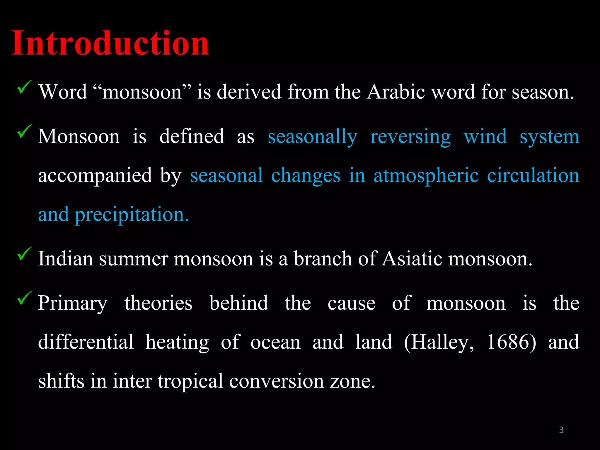 Effect of climatic variabulity on Indian summer monsoon rainfall | PPT