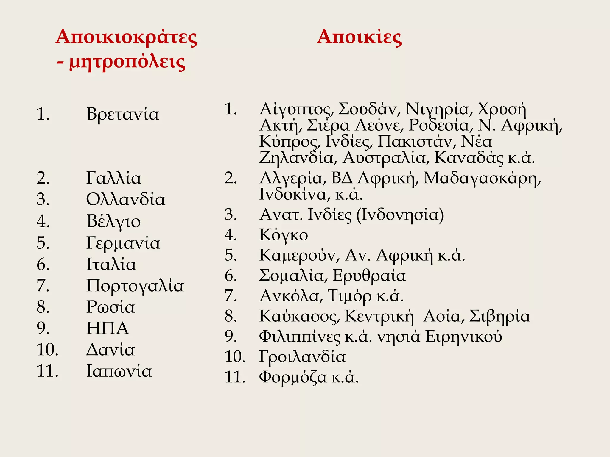 β 1. η ακμη της ευρωπαϊκης αποικιοκρατιας (1871 1914) | PPTX