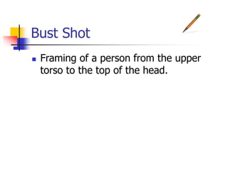 1. camera shots framing | PPTX | Video Production | Content Production