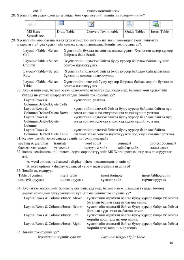 мэдээллийн технологи 1 тест | PDF