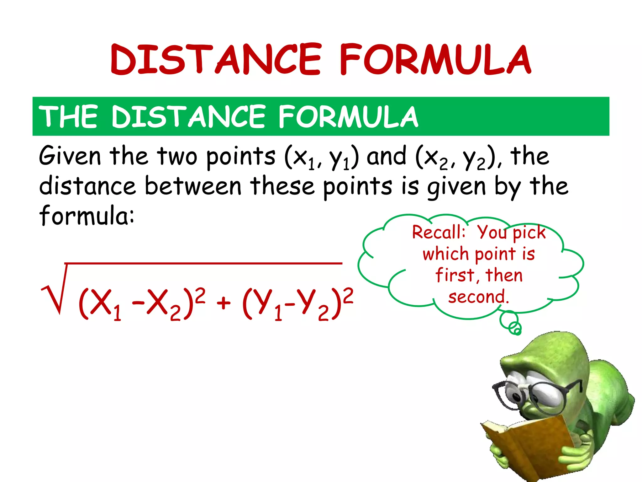 distance formula | PPTX