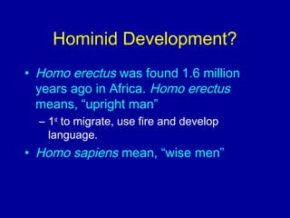 Notes: Prehistory | PPT