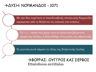1. Η κρίση και οι απώλειες της αυτοκρατορίας κατά τον 11ο αιώνα (1025 ...