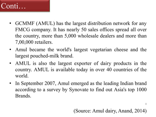 Consumer Behavior towards Amul Products | PPTX