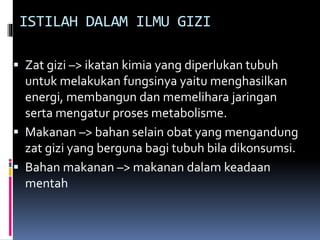 DASAR ILMU GIZI | PPTX