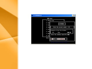 Bank Management System | PPT | Computer Software and Applications ...