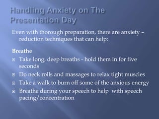 1. speaking in public dealing with presentational anxiety | PPTX
