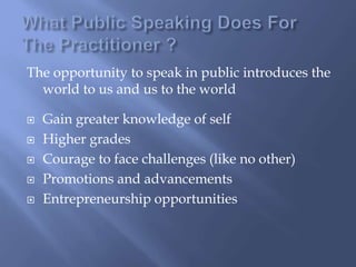 1. speaking in public dealing with presentational anxiety | PPTX