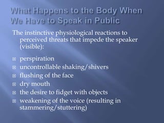1. speaking in public dealing with presentational anxiety | PPTX