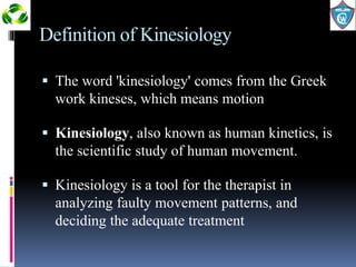 Introduction to Kinesiology and Rehabilitation | PPT