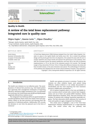A review of the total knee replacement pathway: Integrated care is ...