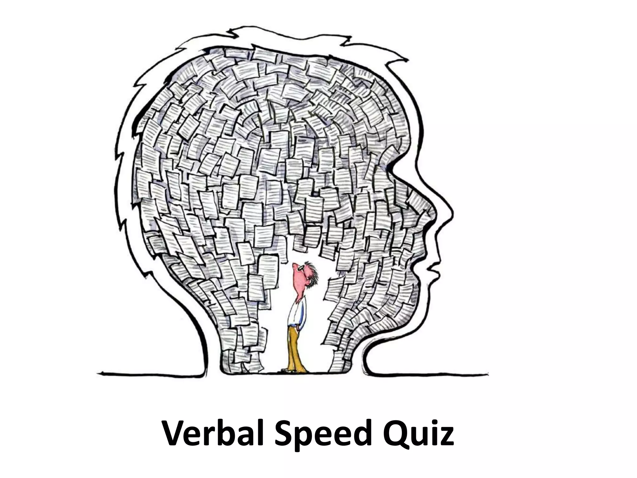 Verbal Speed English Quiz - English Language, Vocabulary and Grammar | PPT
