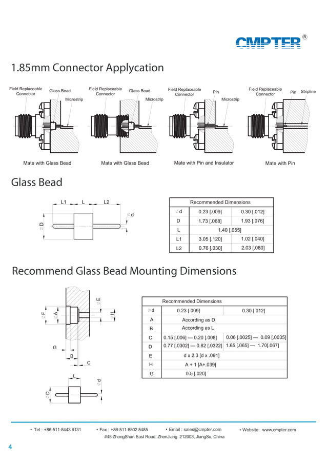 1.85mm connector Catalog | PDF