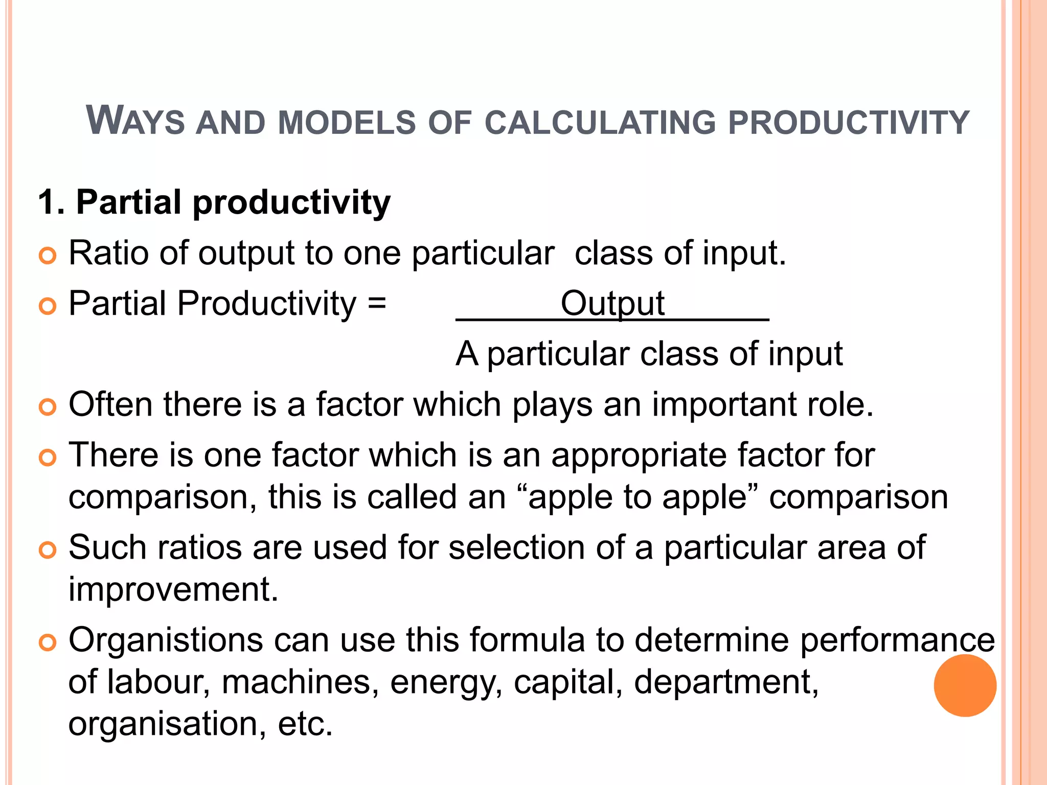1. productivity concept and calculation. | PPTX