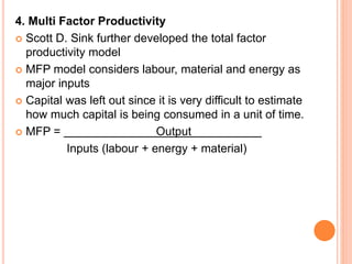 1. productivity concept and calculation. | PPTX
