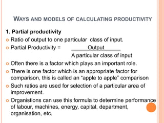 1. productivity concept and calculation. | PPTX