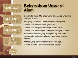 1. kelimpahan unsur di alam | PPTX