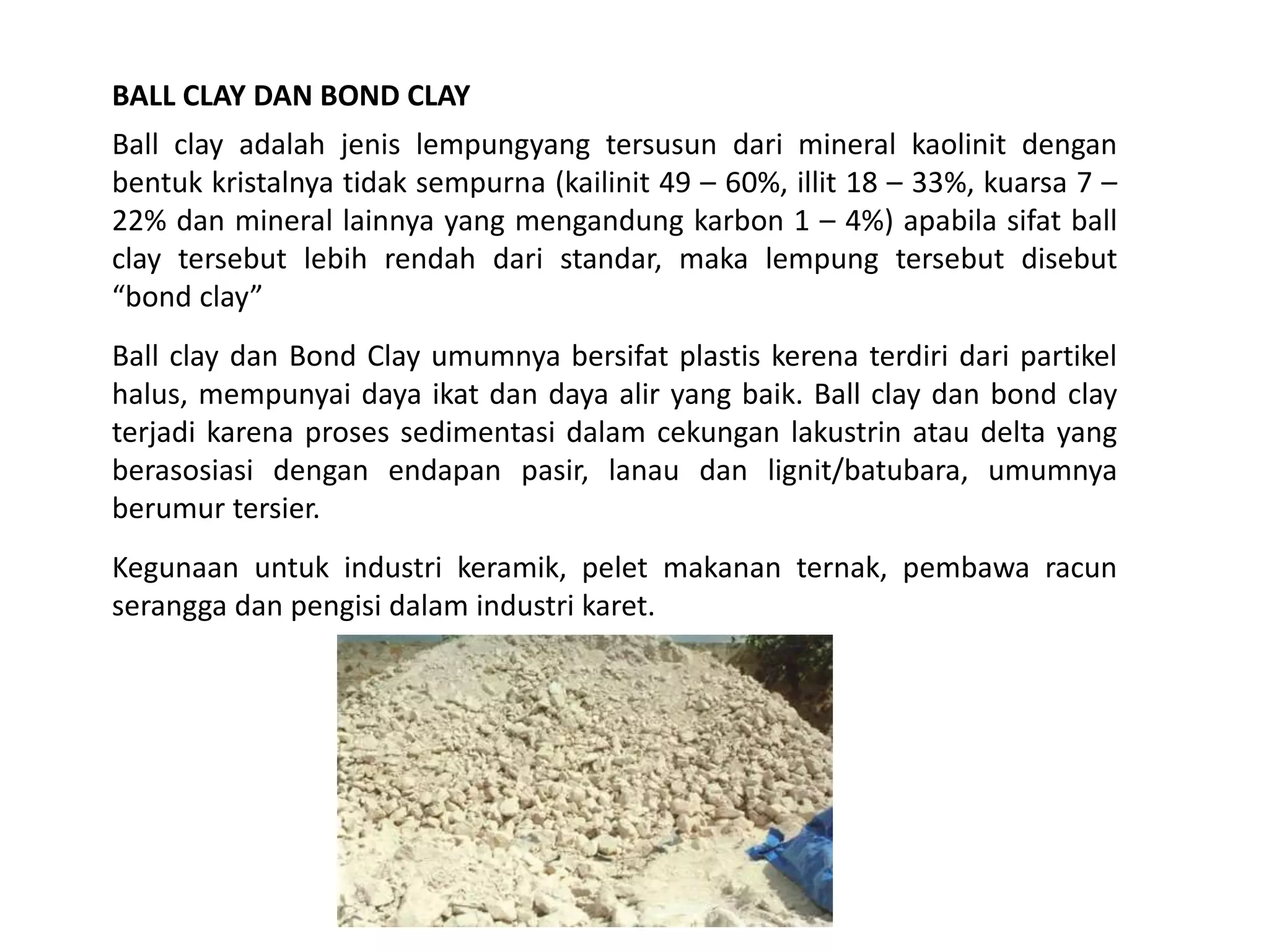 Bahan materi kuliah rekayasa bahan galian industri | PPTX