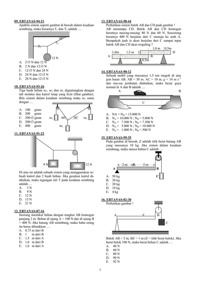 Kumpulan soal UN fisika sma tentang mekanika | PDF