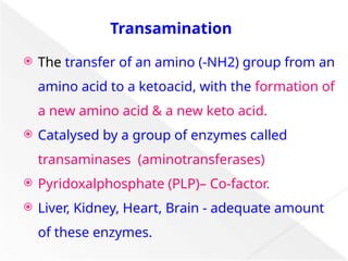 Amino acid metabolism transamination and deamination and urea cycle.pptx