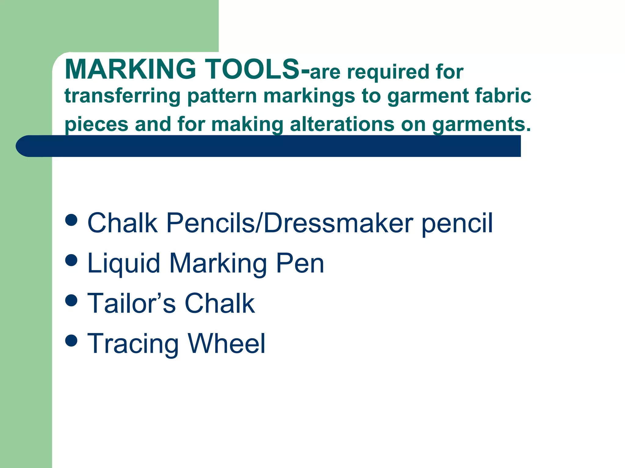 sewing tools and equipments | PPT
