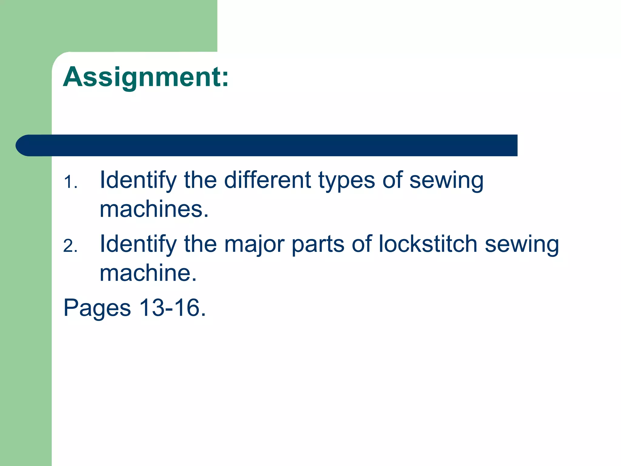 sewing tools and equipments | PPT