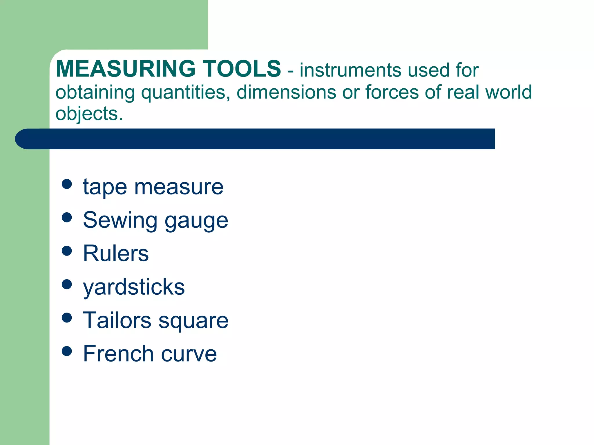sewing tools and equipments | PPT