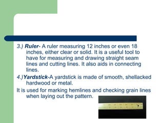 sewing tools and equipments | PPT