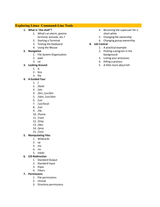 1.exploring linux command | PDF
