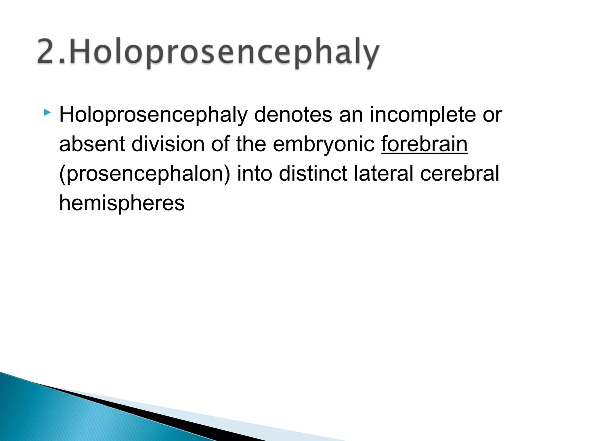 1.schizencephaly 2.holoprosencephaly 3.porencephaly | PPT