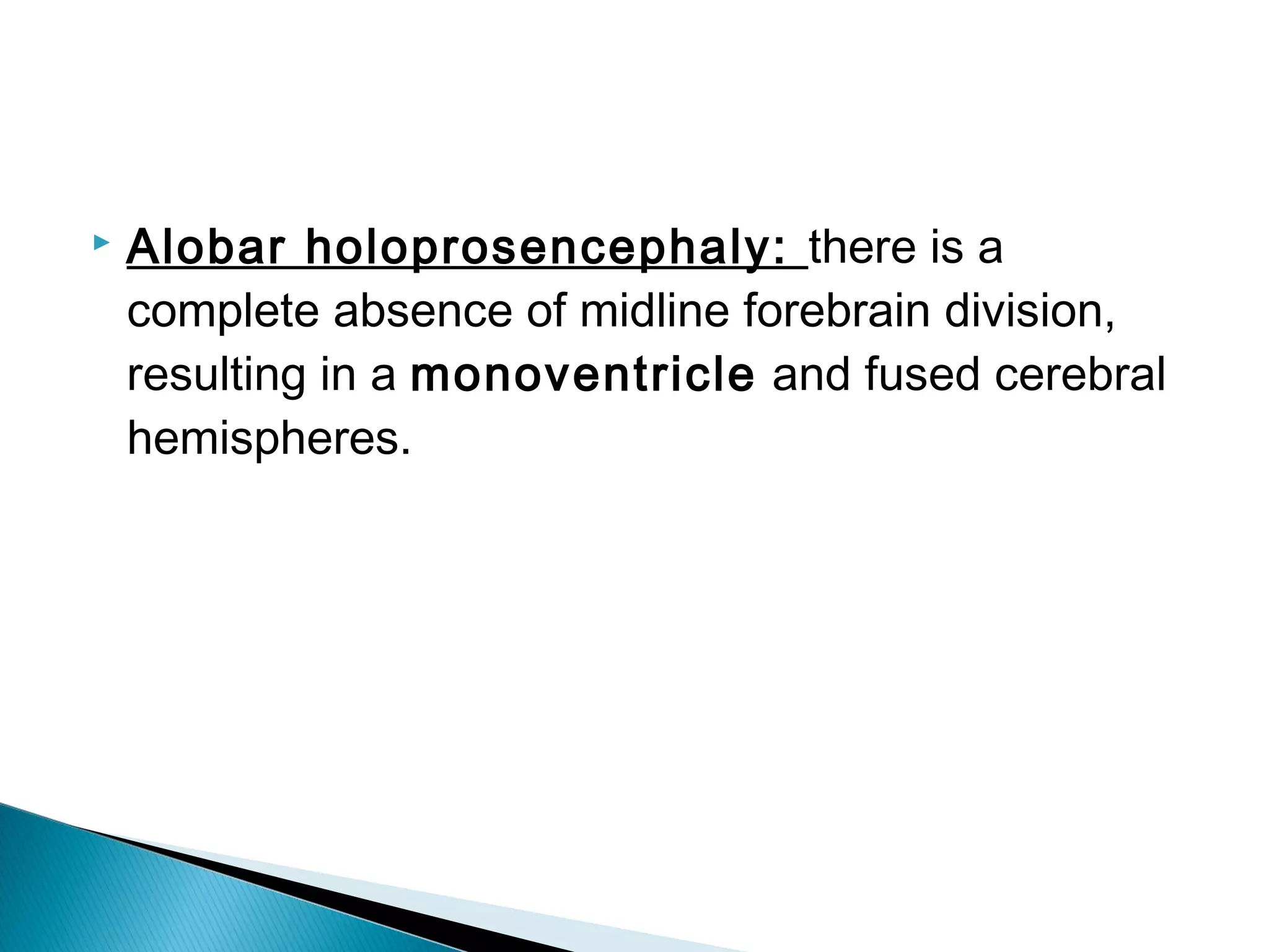 1.schizencephaly 2.holoprosencephaly 3.porencephaly | PPT