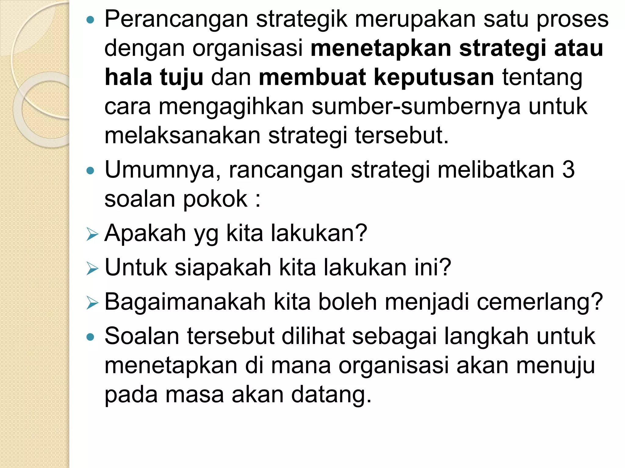 PERANCANGAN STRATEGIK | PPTX