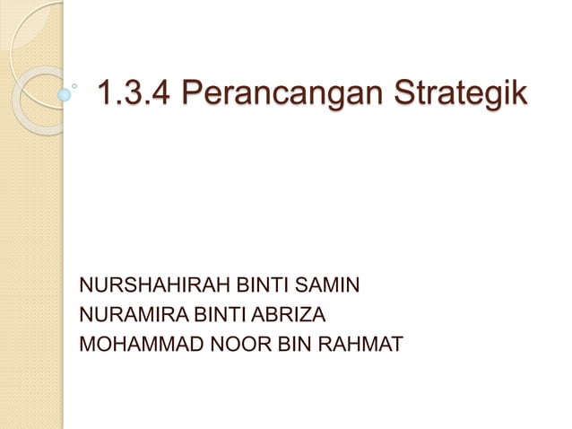 PERANCANGAN STRATEGIK | PPTX