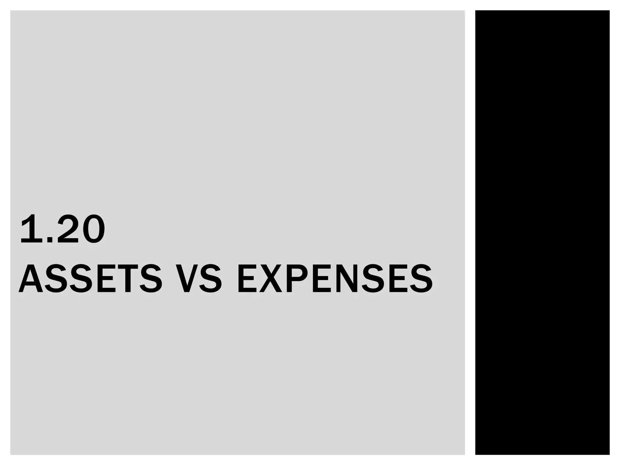 1.20 Assets v Expenses | PPTX