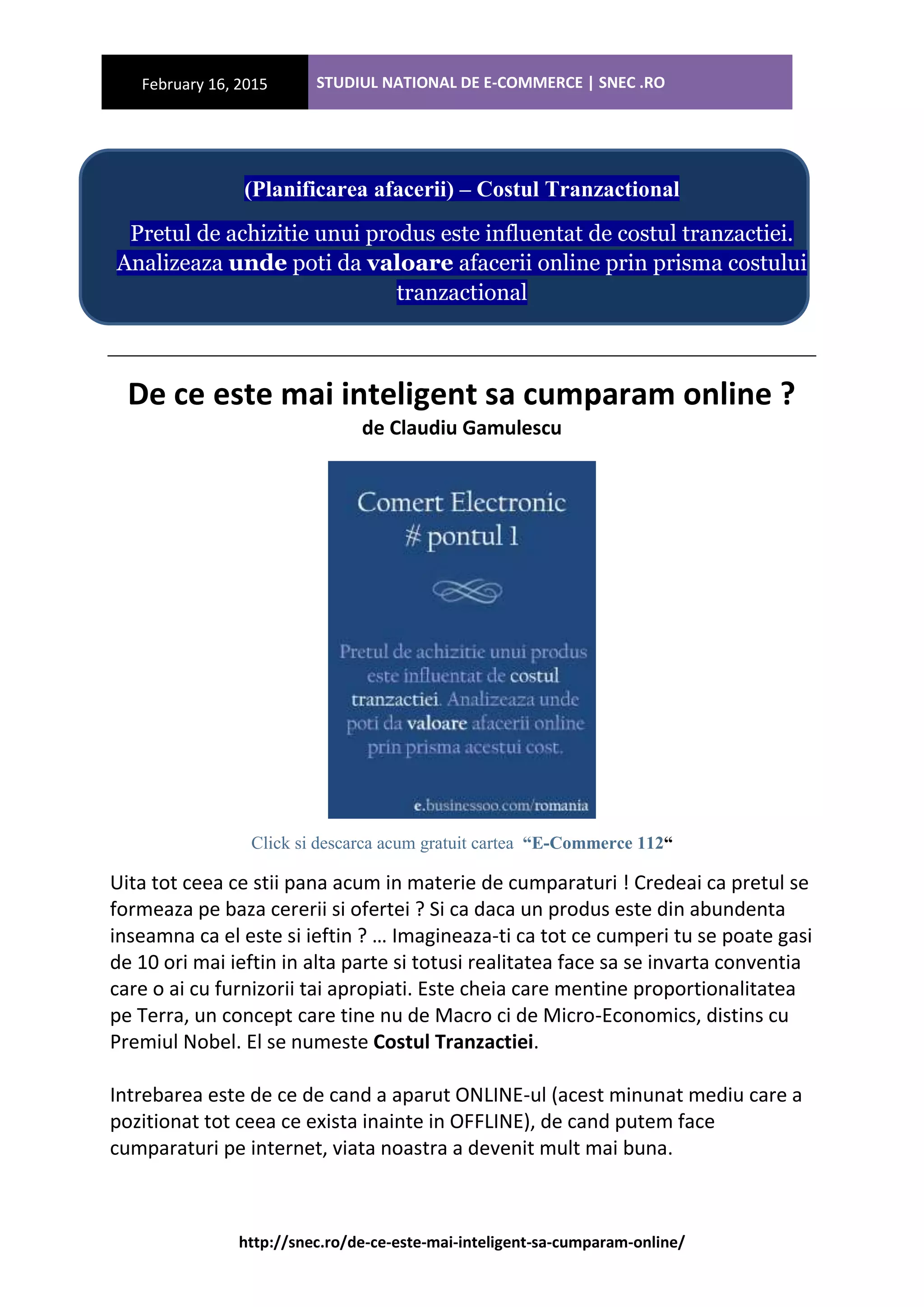 Costul Tranzactional | PDF