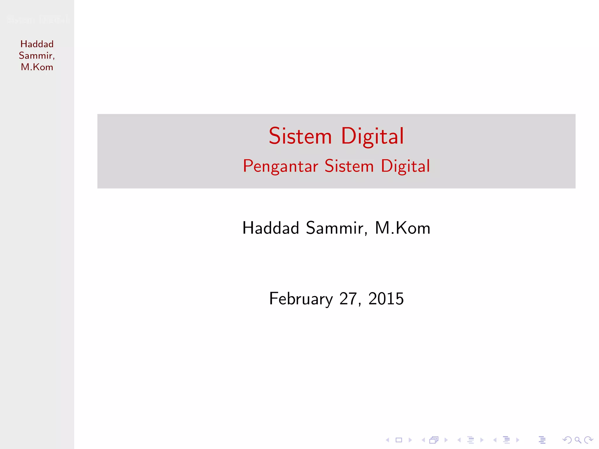 1. Pengantar Sistem Digital | PDF