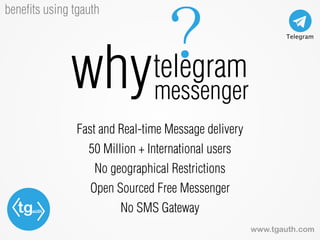 Two factor Authentication using Telegram Messenger - www.tgauth.com
