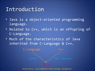 1. Overview of Java | PPT | Programming Languages | Computing