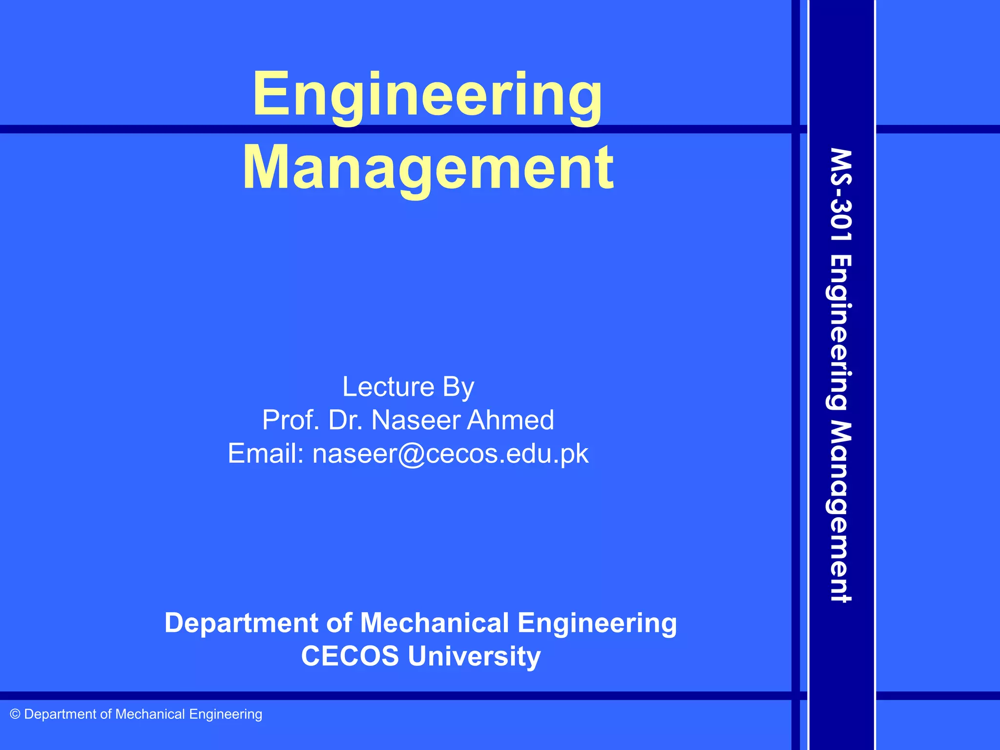 1. introduction to engineering management | PPTX